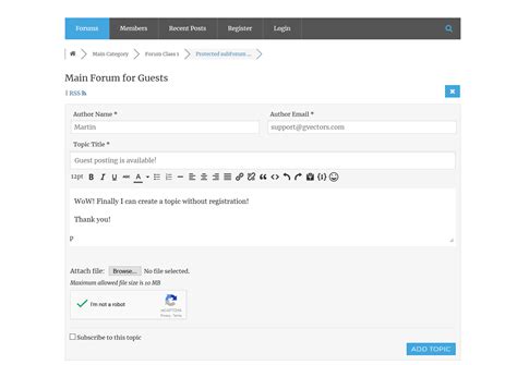 How To Enable Guest Posting In Wpforo Wordpress Forum Plugin Gvectors Team