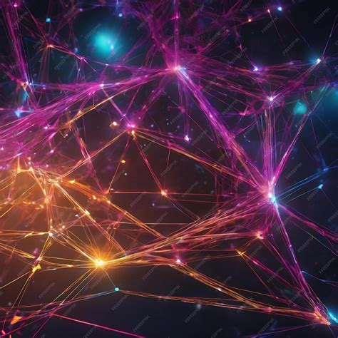 Premium Photo Abstract Technology Concept Network Connection Structure With Particlesgenerative Ai