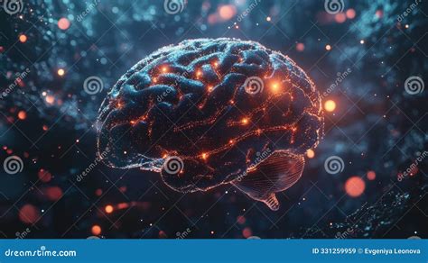 Illuminated Brain With Neural Connections Advanced Ai And Technology Vision In Futuristic