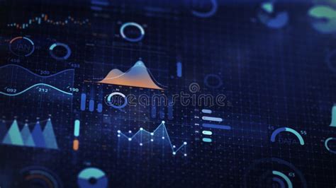 Dynamic Stock Market Data Visualization In Blue Hues Stock Footage Video Of Statistics Audit