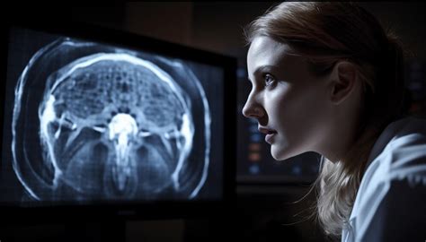 Premium Ai Image Caucasian Radiologist Examining X Ray Image Of Adult