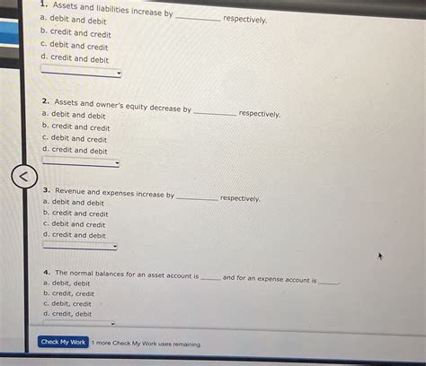 Solved Assets And Liabilities Increase Bya ﻿debit And Debit
