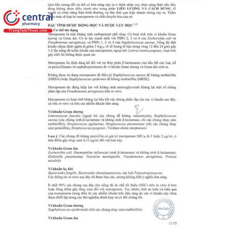 [chÍnh HÃng] Thuốc Ropenem 1g Liều Dùng Công Dụng