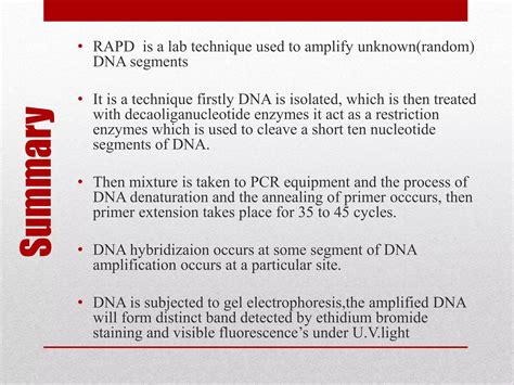 Random Amplified Polymorphic Dna Rapd Pptx