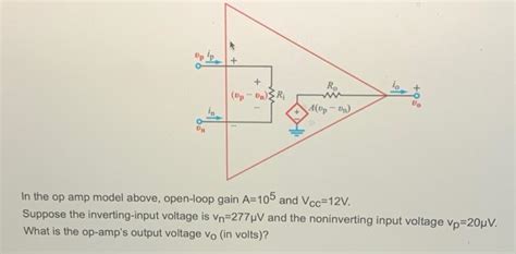 Solved In The Op Model Above Open Loop Gain A And Chegg
