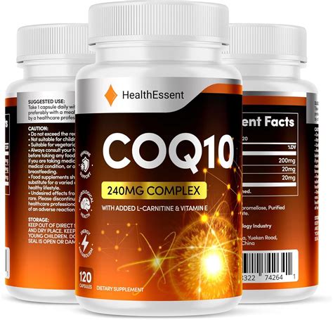 Coq10 Supplement 240mg Complex With Added L Carnitine And Vitamin E