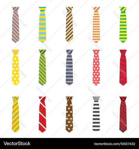 Collection Of Tie Patterns Royalty Free Vector Image