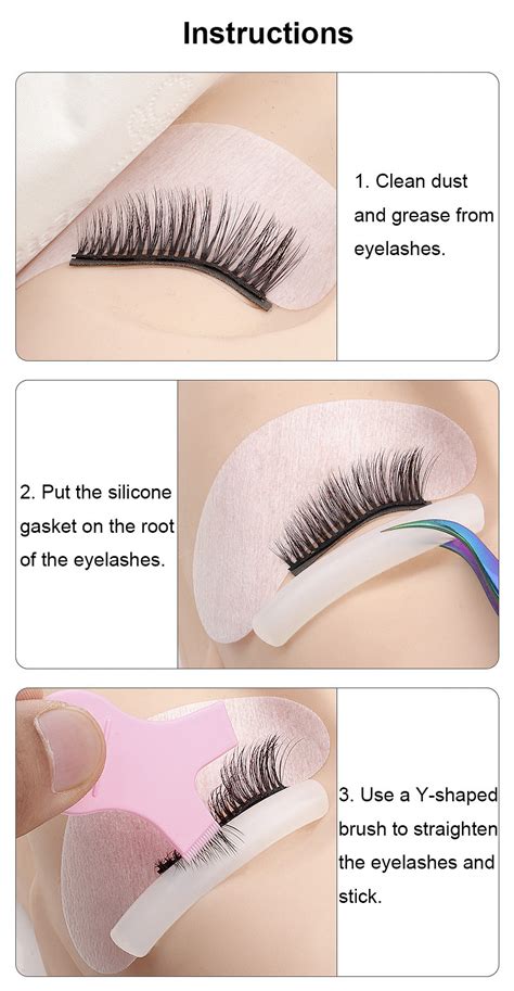 6 чифта Комплект за повдигане на мигли Силиконова подложка Подложки за къдрене на мигли