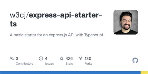 github w3cj express api starter ts a basic starter for an express js