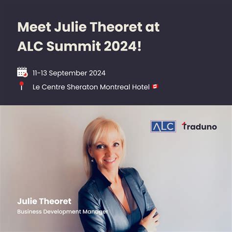 Meet Julie Theoret At Alc Summit 2024 🌟were Excited To Introduce You