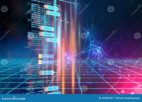 Big Data Futuristic Visualization Abstract Illustration Stock Illustration Illustration Of