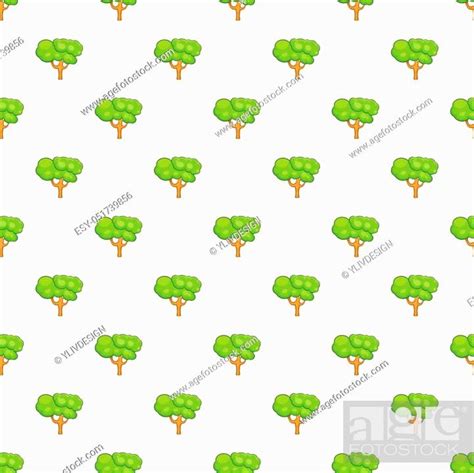 Tree Pattern Cartoon Illustration Of Tree Vector Pattern For Web