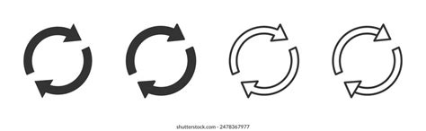 Arrow Refresh Reload Rotation Loop Vector Stock Vector Royalty Free