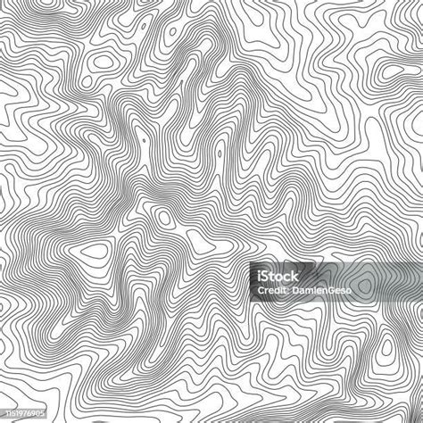 복사할 공간이 있는 지형 맵 배경입니다 선 지형 지도 윤곽 배경 지리적 격자 추상적인 벡터 일러스트입니다 추상적인 기하학적 라인입니다 0명에 대한 스톡 벡터 아트 및 기타