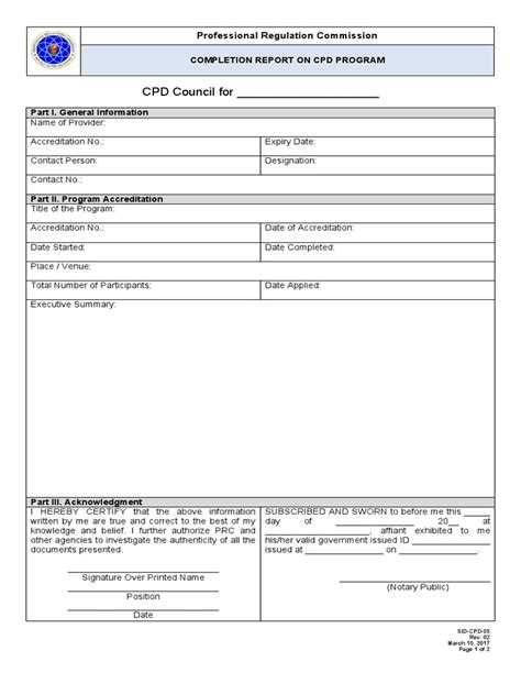 Sid Cpd 05 Rev 02 Completion Report Pdf Government