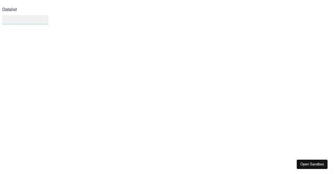 Datalist Forked Codesandbox