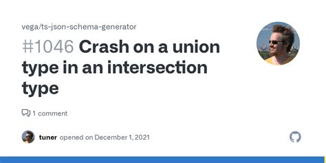 Crash On A Union Type In An Intersection Type Issue Vega Ts Json Schema Generator GitHub