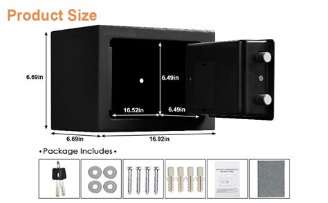 Small Mini Fire Safe Box For Home 03 Cubic Feet Medication Lock Box Security