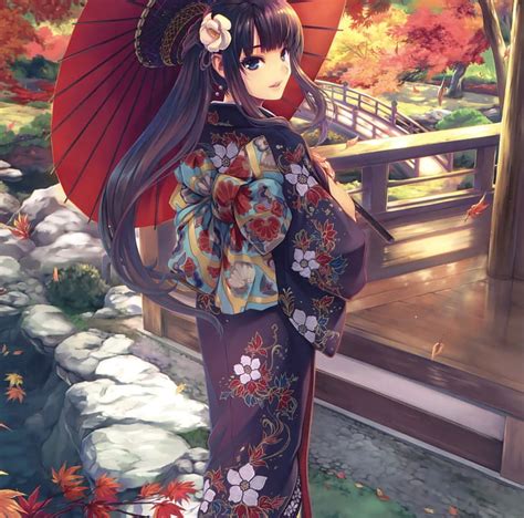 Chica Kimono Anime Anime Anime Girls Kimono Japanese Kimono Japanese