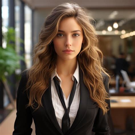 Premium Photo Portrait Of A Beautiful Woman In Suit