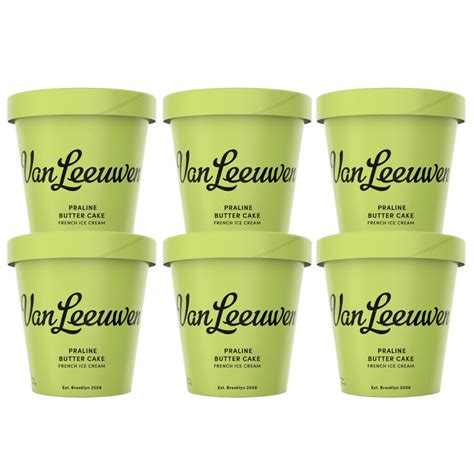 Van Leeuwen Praline Butter Cake Ice Cream Pint 6 Count