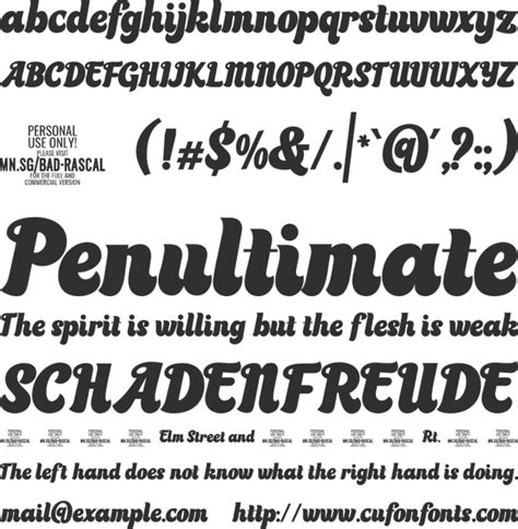 bad rascal personal use only font download free for desktop and webfont
