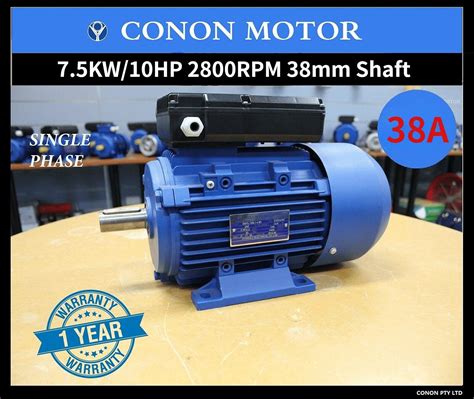 55kw 75hp 2800rpm Shaft 28mm Electrical Motor One Single Phase 240v