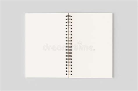Blank White Inside Of A Kraft Spiral Notebook Mockup Stock Image Image Of Inside Cardstock