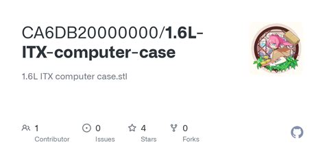 Github Ca6db20000000 1 6l Itx Computer Case 1 6l Itx Computer Case Stl