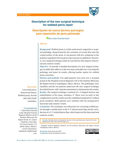Pdf Description Of The New Surgical Technique For Webbed Penis Repair