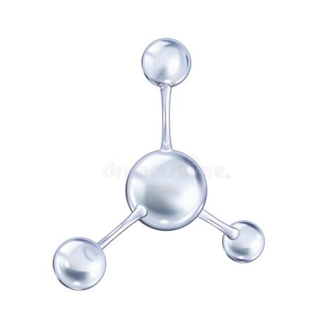 Collagen Molecule From Spheres Rotates Vector Illustration Stock Vector