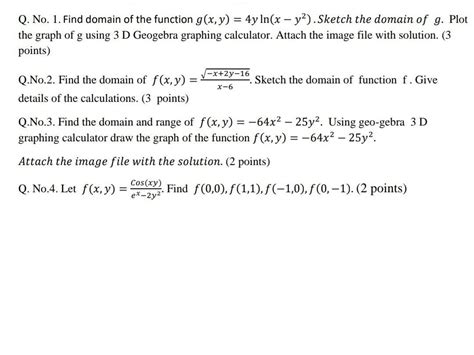 solved q no 1 find domain of the function
