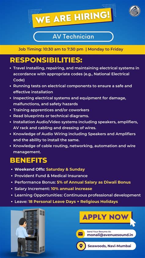 Rutika Chhajer On Linkedin Av Technician Hiring Automation Mumbai Residential