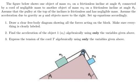 solved the figure below shows one object of mass mi on a