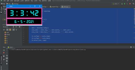 Learning Time Update Gui Clock In Python Language
