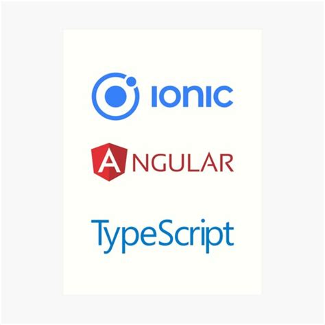 Ionic Angular Typescript Set Art Print By Yourgeekside Redbubble