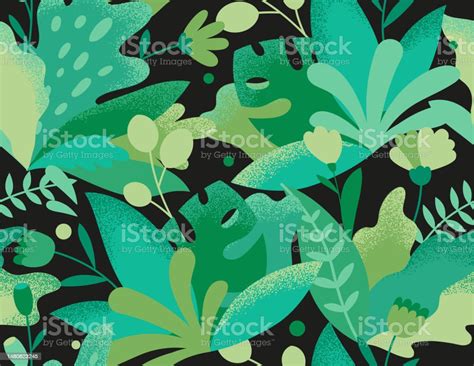 꽃과 나뭇잎이 있는 추상 현대 완벽 한 패턴입니다 꽃 디자인입니다 현대 미술 플랫 스타일의 벡터 식물 그림입니다 밝은 단풍 배경입니다 연속무늬에 대한 스톡 벡터 아트 및