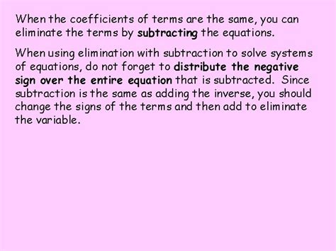 5 3 Elimination Using Addition And Subtraction Algebra
