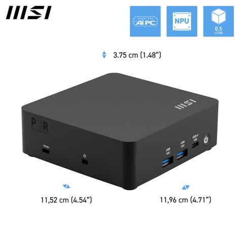 Msi Cubi Nuc Ai 1umg Intel Core 5 16gb 512gb Integrated Workstation