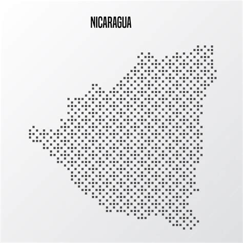 Premium Vector Country Map Nicaragua Made From Abstract Halftone Dot Pattern