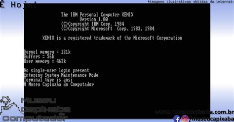 O Sistema Operacional Microsoft Xenix De 1980 Mcc Museu Capixaba Do