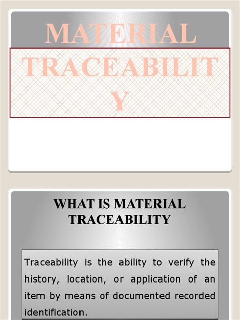 Material Traceability Final Pdf