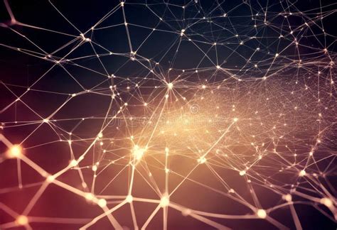 Perspective Grid 3d Rendering Science Lines Background Dots Data Connection Technology Abstract