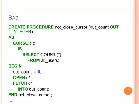 pl sql and sql coding guidelines part 5 pptx databases computer software and applications