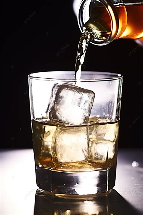 얼음 조각이 담긴 유리잔에 붓는 술 배경 배경 화면 및 일러스트 무료 다운로드 Pngtree