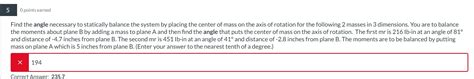 solved find the angle necessary to statically balance the