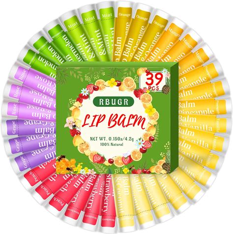 Rbugr 39 Pack Of Lip Balm 12 Flavored Lip Balm In Bulk