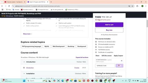 Providing Free Udemy Course Build 13 Projects With Php Mysql