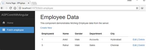 How To Deploy Editable Tables In HTML Using Angular 5 And Entity Framework Core