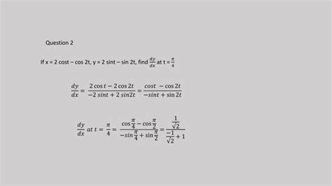 Grade 12 Math Differentiation Parametric Functions Pptx